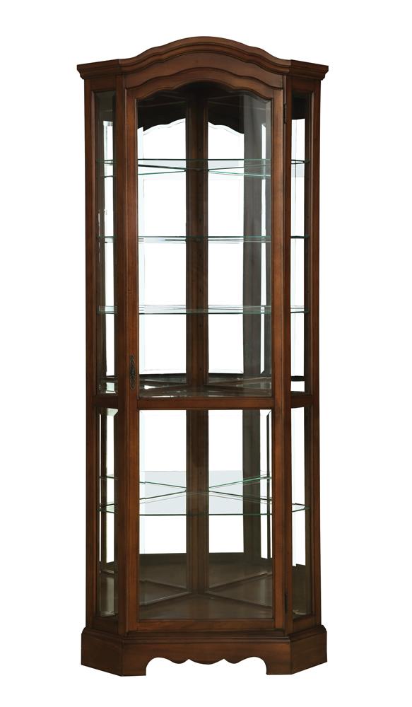 Franklyn corner lighted curio cabinet store